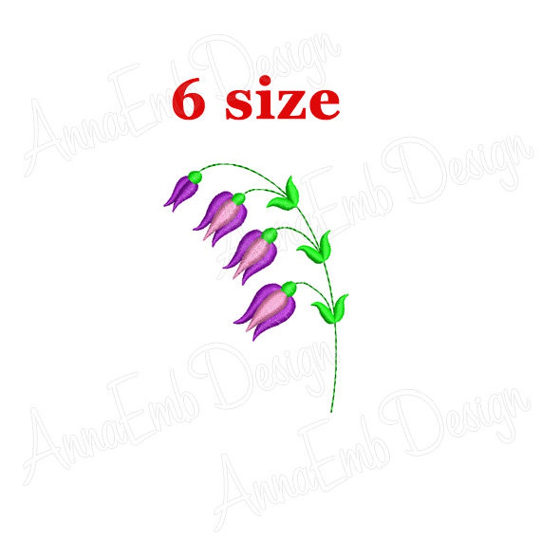 Bell Flower Embroidery Design. Machine Embroidery Design. Pattern ...