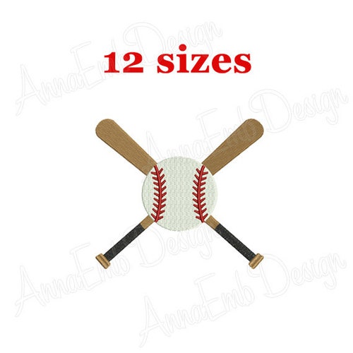 Baseball Embroidery Design. Mini Baseball Bat. Baseball Bat - Etsy