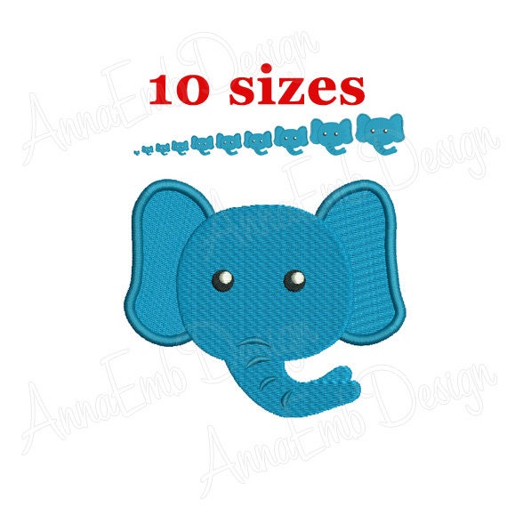 Elephant Embroidery Design. Machine Embroidery Design. Animal | Etsy