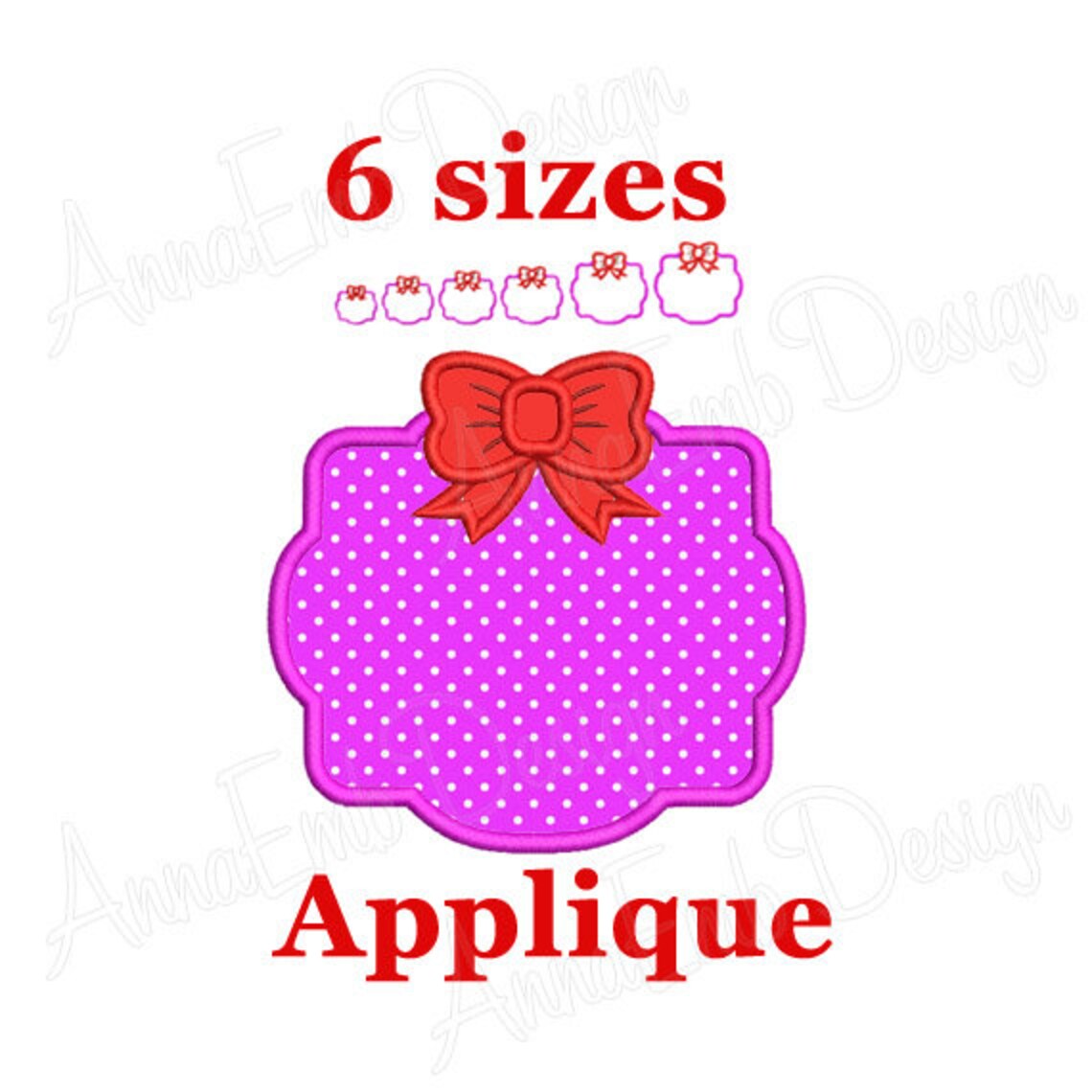 Scallop Monogram Frame Applique Embroidery Design. Scalloped - Etsy