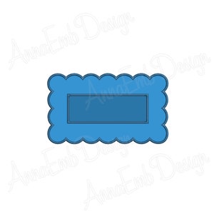 Scallop Applique Embroidery Design. Rectangle Scalloped Frame Applique ...