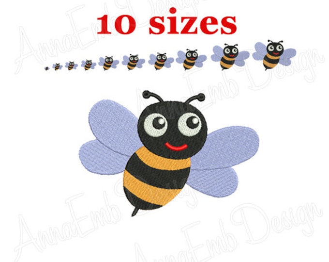 Bee Embroidery Design. Mini Bee Design. Bee Silhouette. Bumble - Etsy
