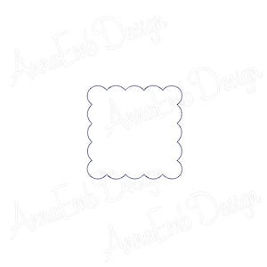 Scallop Embroidery Design. Basic Shape. Square Scallop Frame Embroidery ...