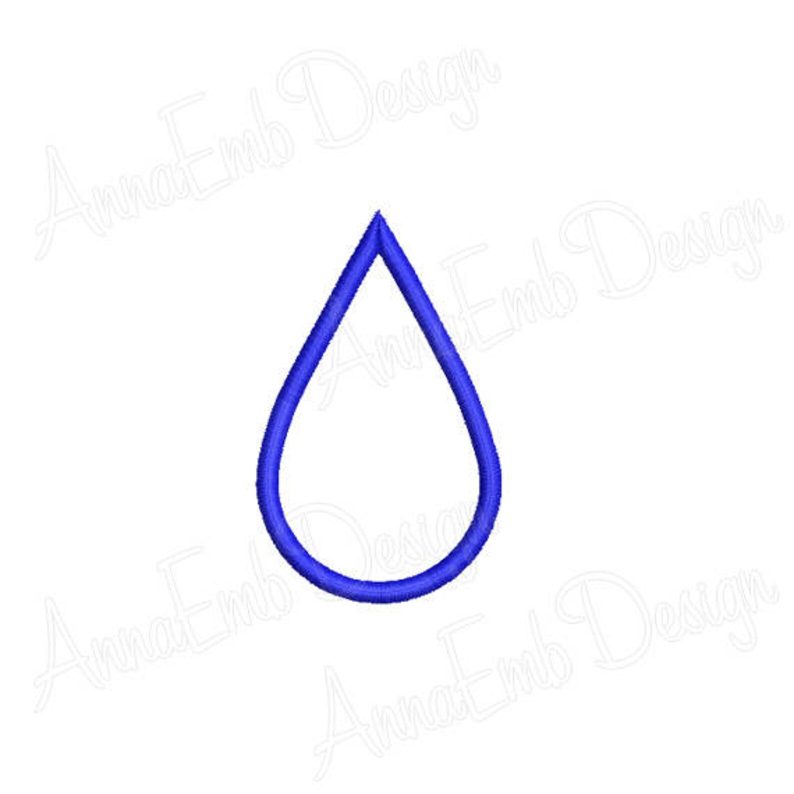 Drop Applique Embroidery Design. Water Drop Applique Design. - Etsy