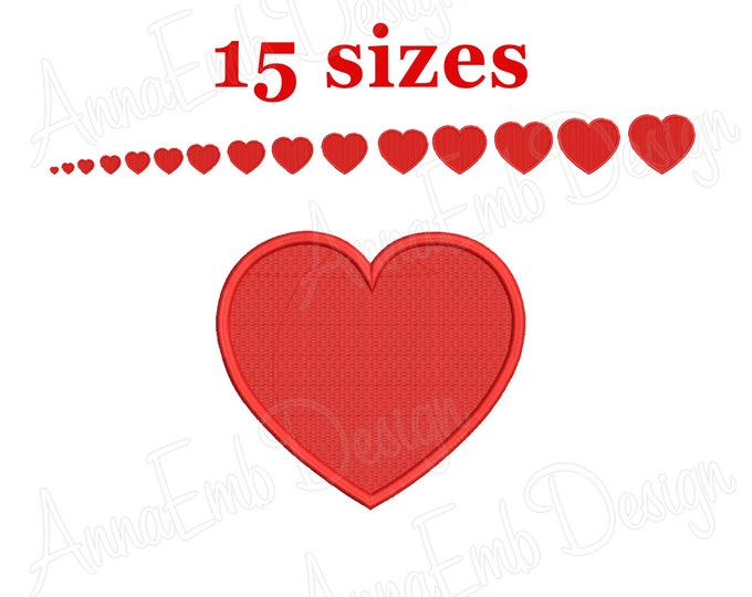 Heart Embroidery Design. Mini Heart Embroidery. Love. Heart Shapes ...