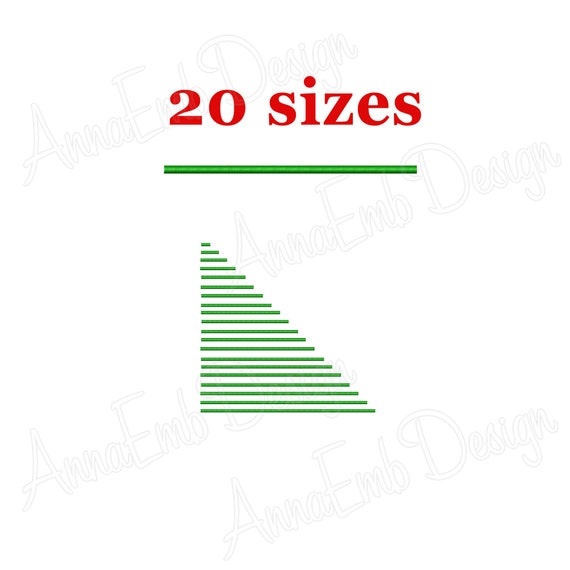 Satin Stitch Line Embroidery Design. Satin Line Embroidery - Etsy