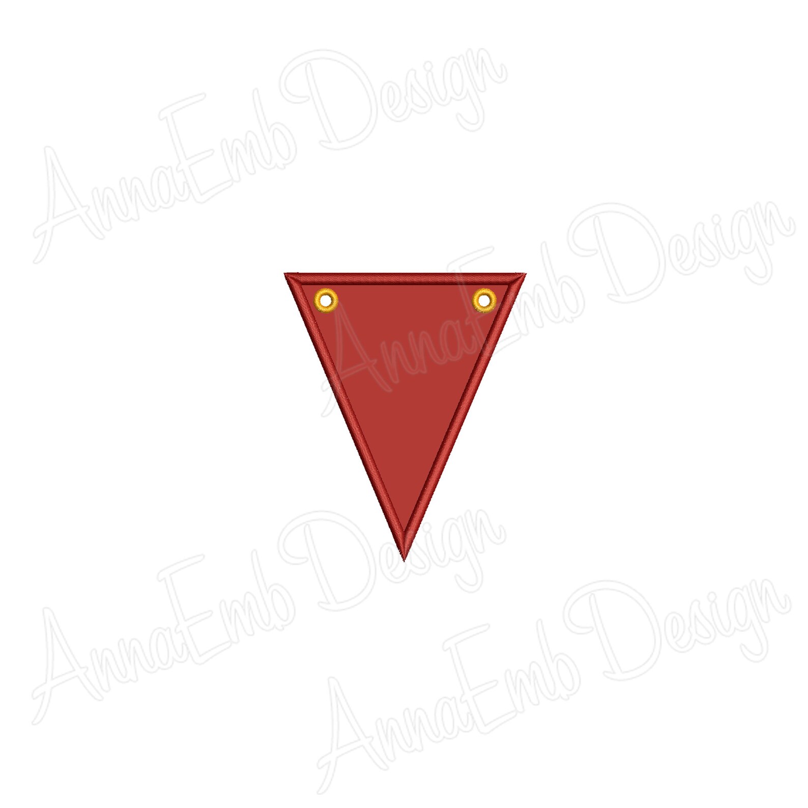 Triangle Banner Embroidery Design. Triangle Applique | Etsy