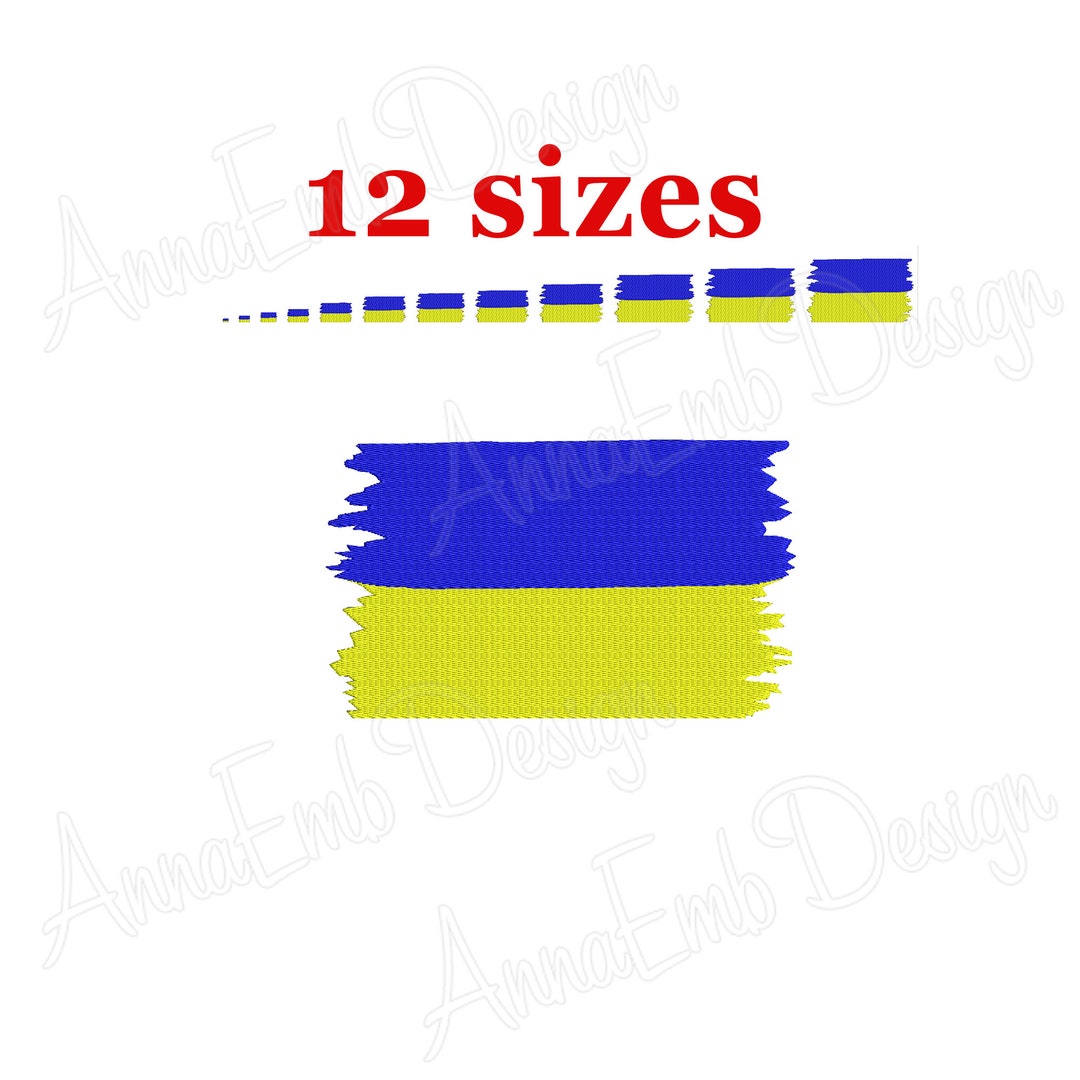 Ukrainian Flag Embroidery Design. Ukraine Embroidery Design. - Etsy