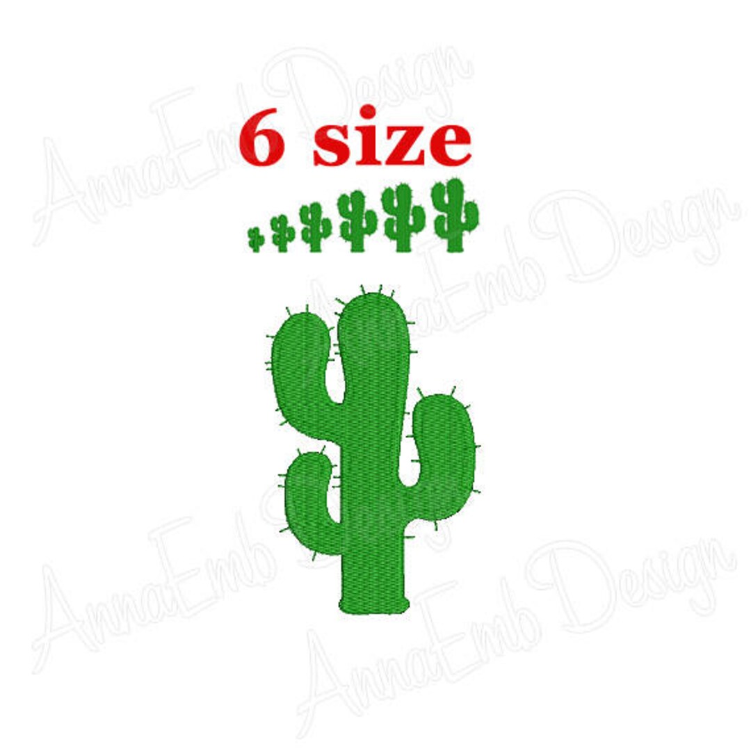 Cactus Embroidery Design. Cactus Silhouette Embroidery. Cinco De Mayo ...