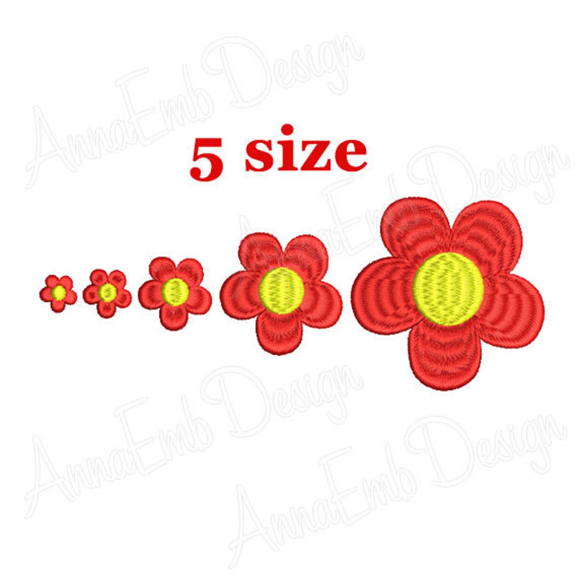 Flower Mini Embroidery Design. Machine Embroidery Design. - Etsy