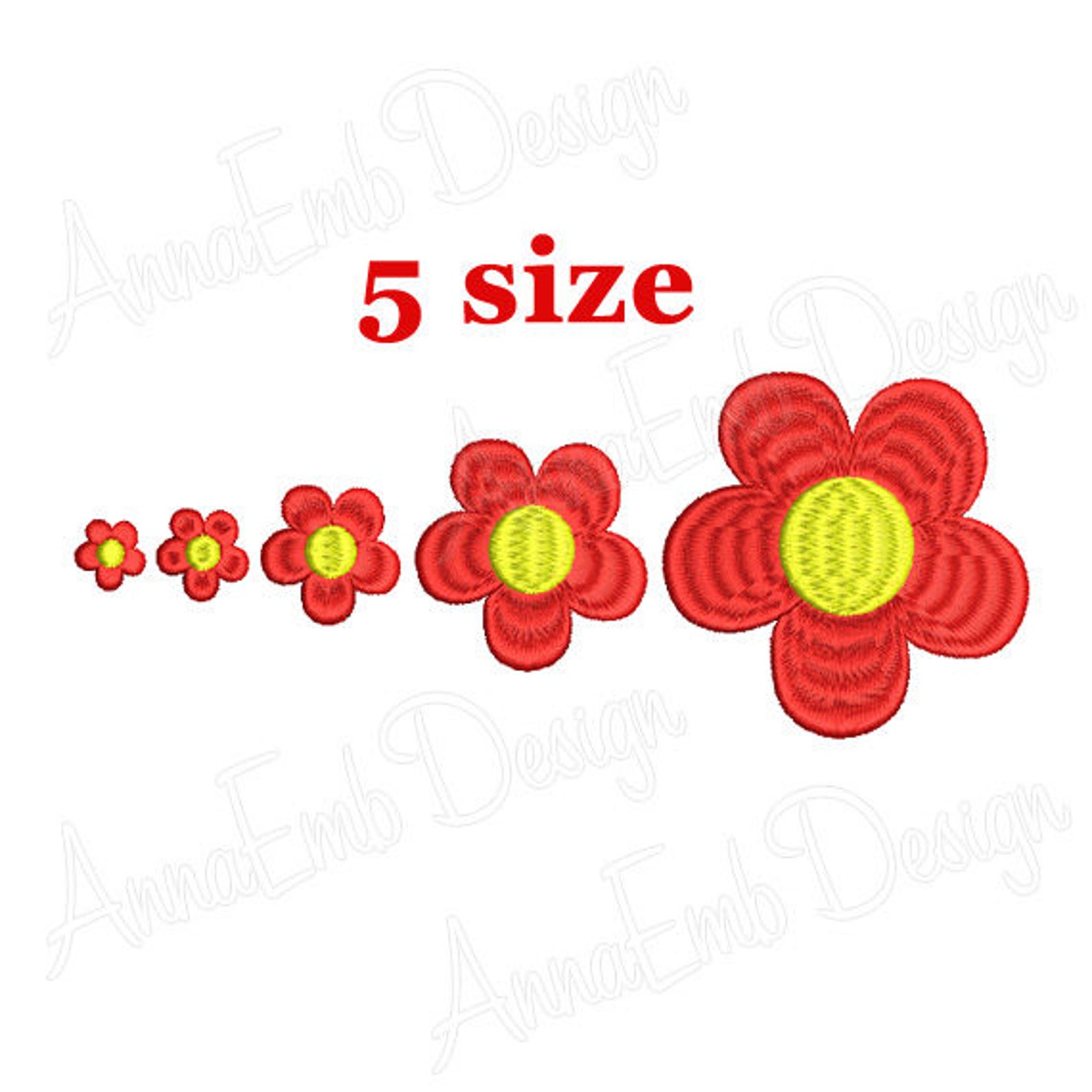 Flower Mini Embroidery Design. Machine Embroidery Design. - Etsy