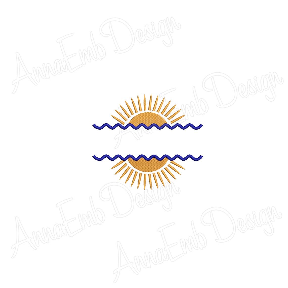 Split Sun Embroidery Design. Split Wave. Sun Mini Embroidery. - Etsy