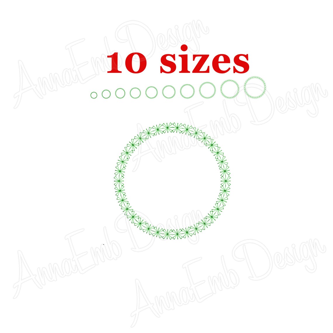 Circle Embroidery Design. Motif Circle Embroidery. Circle | Etsy