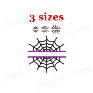 Split Spider Web Embroidery Design. Spider Web Embroidery. Monogram ...