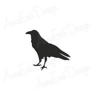 Raven Embroidery Design. Crow Embroidery Design. Raven Silhouette ...