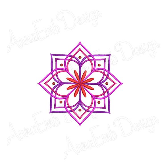 Mandala Embroidery Design. Mandala Flower. Sacred Geometry. | Etsy