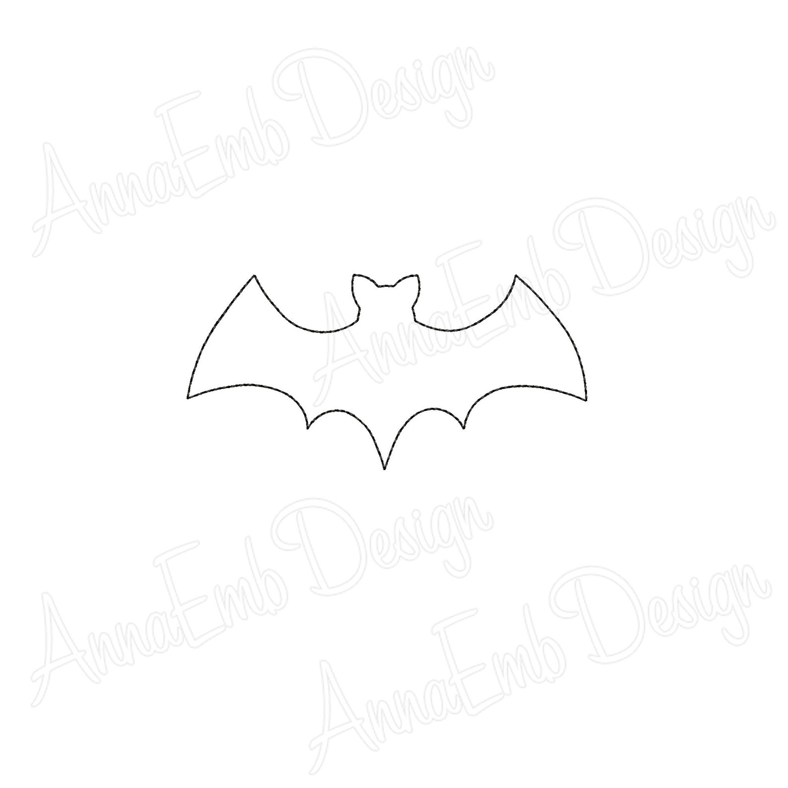 Bat Embroidery Design. Bat Mini Embroidery. Bat Bean Stitch. Halloween ...