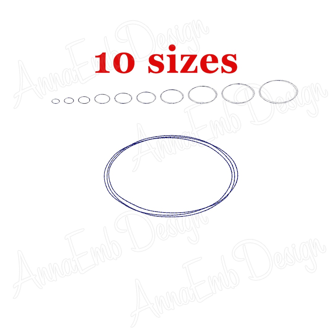 Oval Embroidery Design. Machine Embroidery Design. Mini Oval Embroidery ...