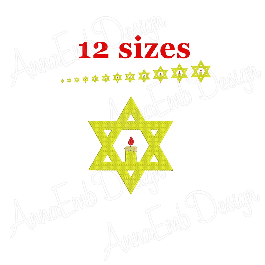 Star of David Embroidery Design. Machine Embroidery Design. Mini Star ...