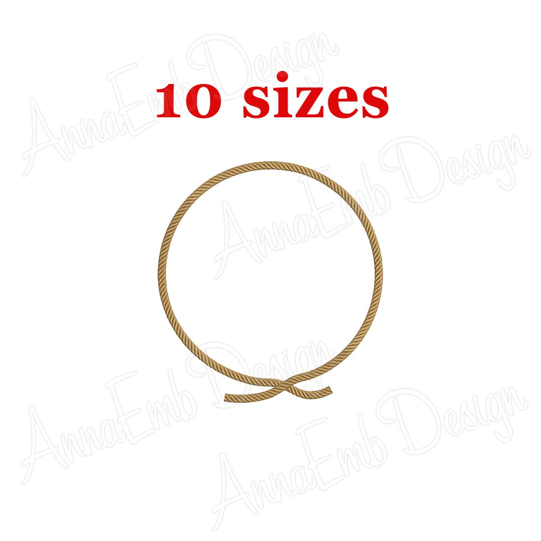 Rope Monogram Frame Embroidery Design. Rope Font Frame. Rope Embroidery ...