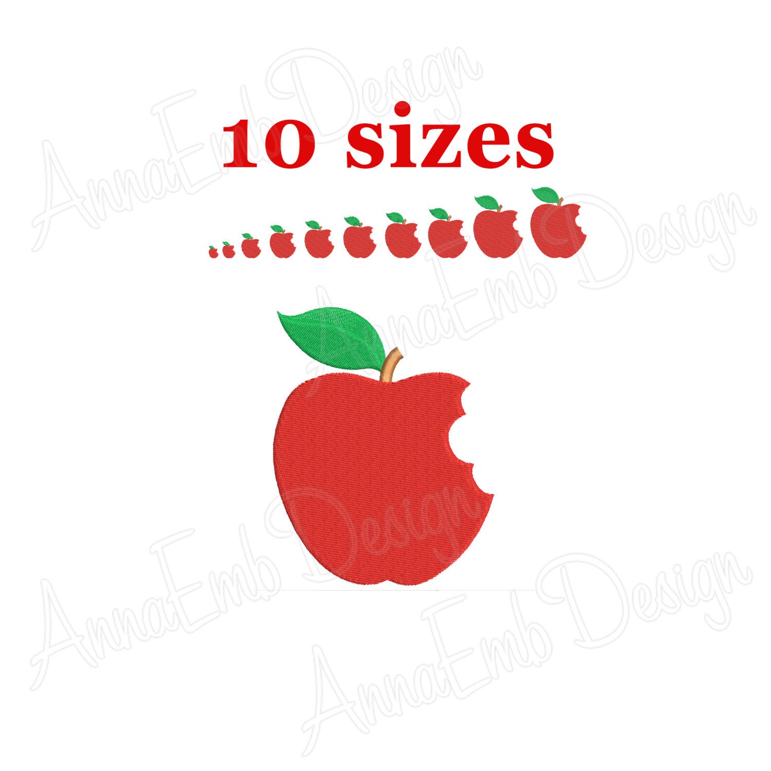 Apple Embroidery Design. Apple Mini Embroidery. Fruit Design. | Etsy
