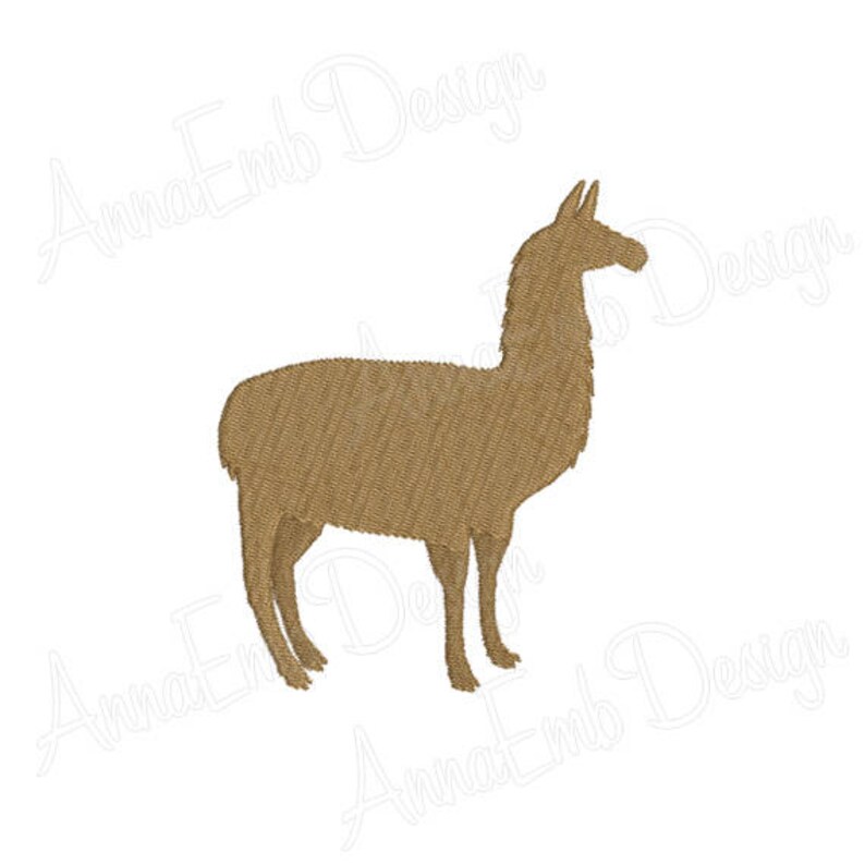 Llama Embroidery Design. Llama Silhouette. Llama Mini - Etsy