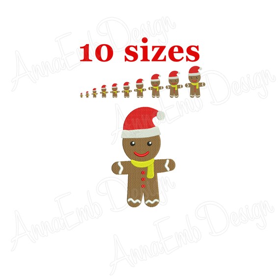 Gingerbread Man Embroidery Design. Mini Gingerbread Man. | Etsy