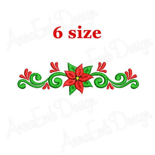 Border Embroidery Design. Machine Embroidery. Christmas - Etsy