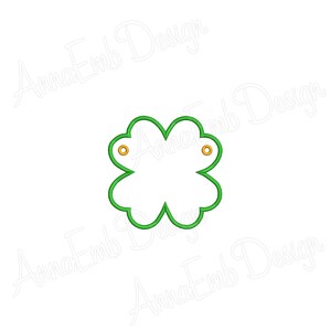 Clover 4 Leaf Banner Embroidery Design. St.patrick's Clover Machine ...