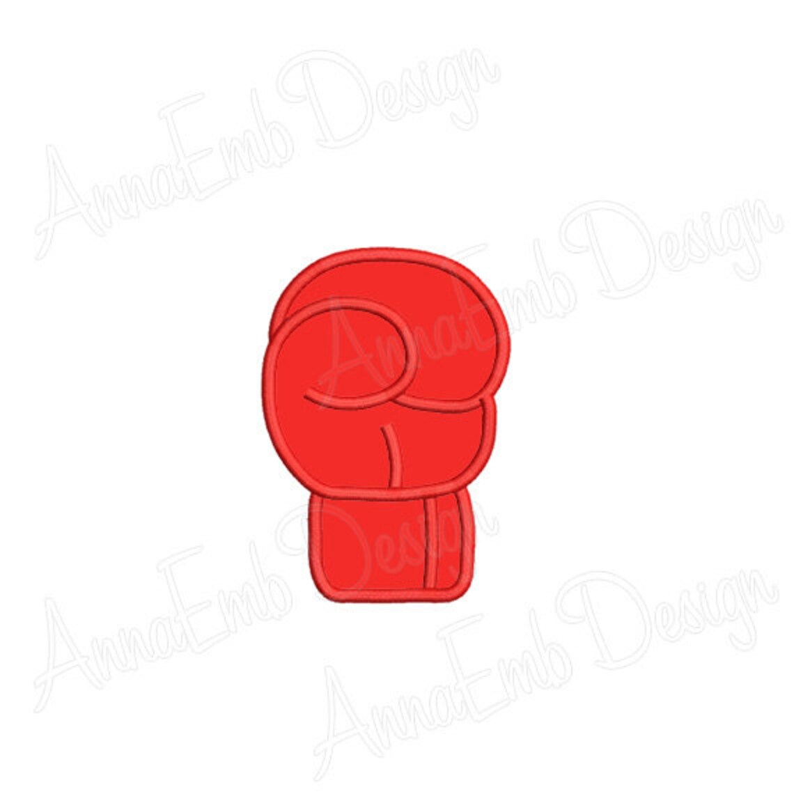 Boxing Glove Applique Embroidery Design. Boxing Glove | Etsy