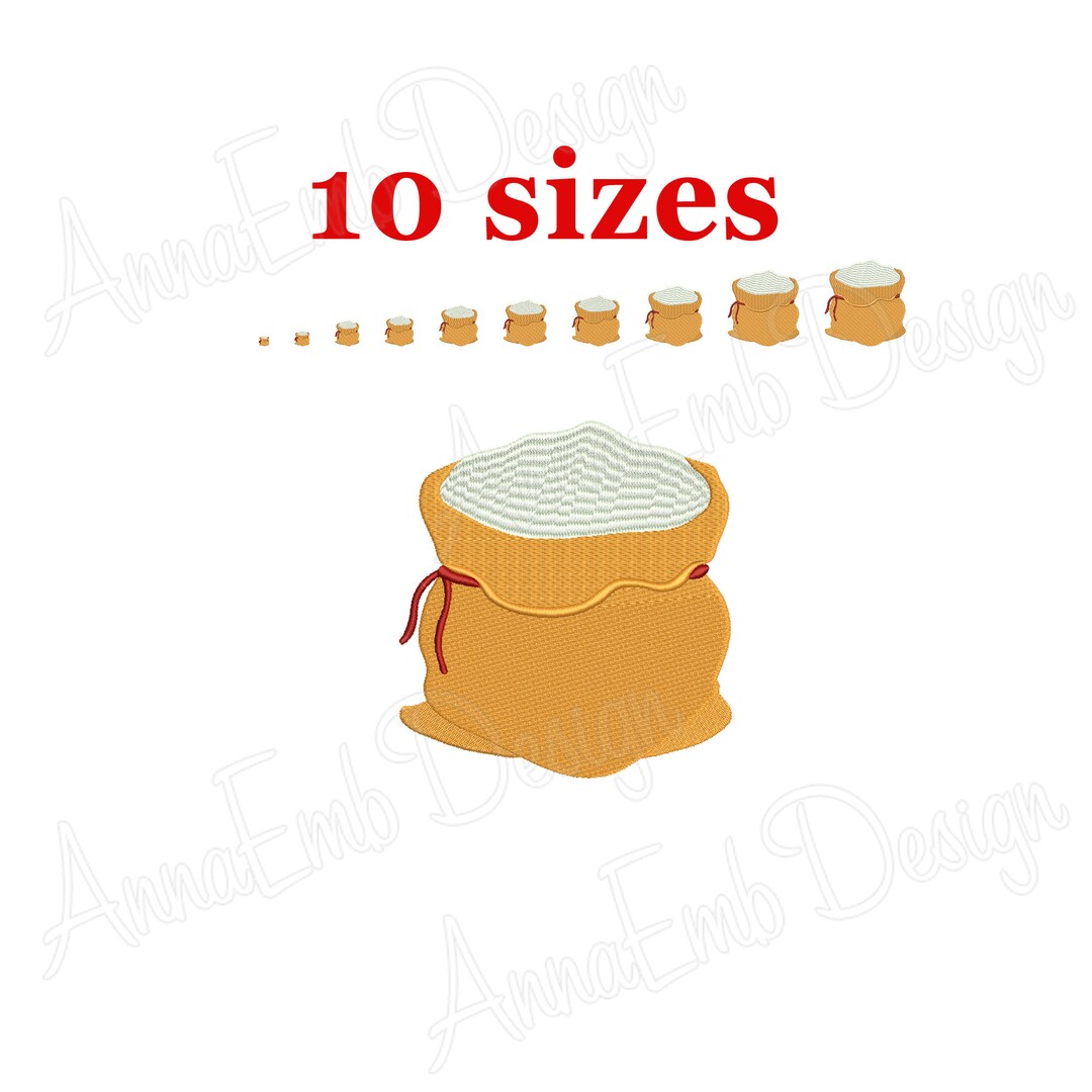 Bag Embroidery Design. Bag of Grain Bag Mini. Machine Embroidery Design ...