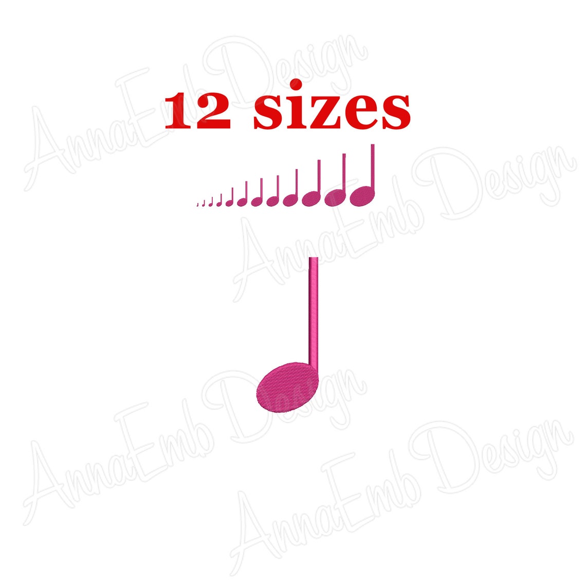 Music Note Embroidery Design. Machine Embroidery Design. Music | Etsy