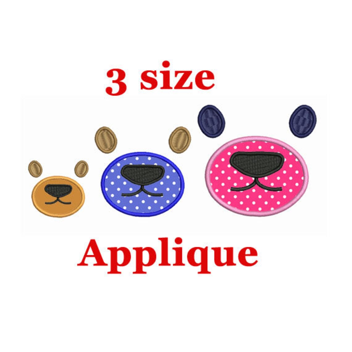 Face Embroidery Design. Face Applique Machine Embroidery - Etsy