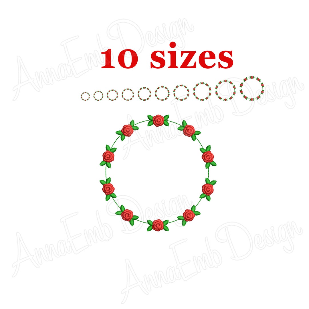 Rose Monogram Frame Embroidery Design. Rose Font Frame. Rose Embroidery ...