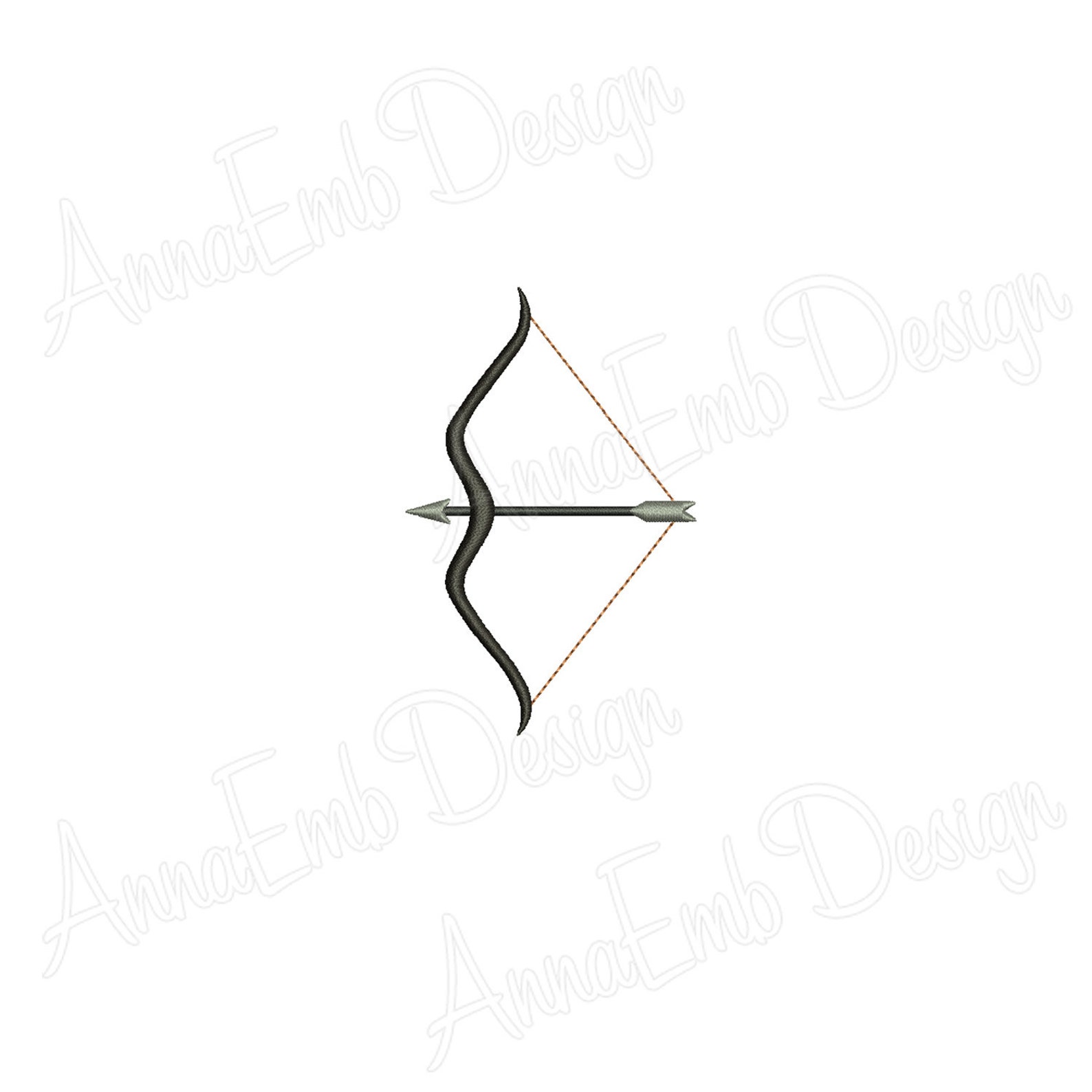 Bow and Arrow Embroidery Design. Archery Embroidery Design. Сrossbow ...