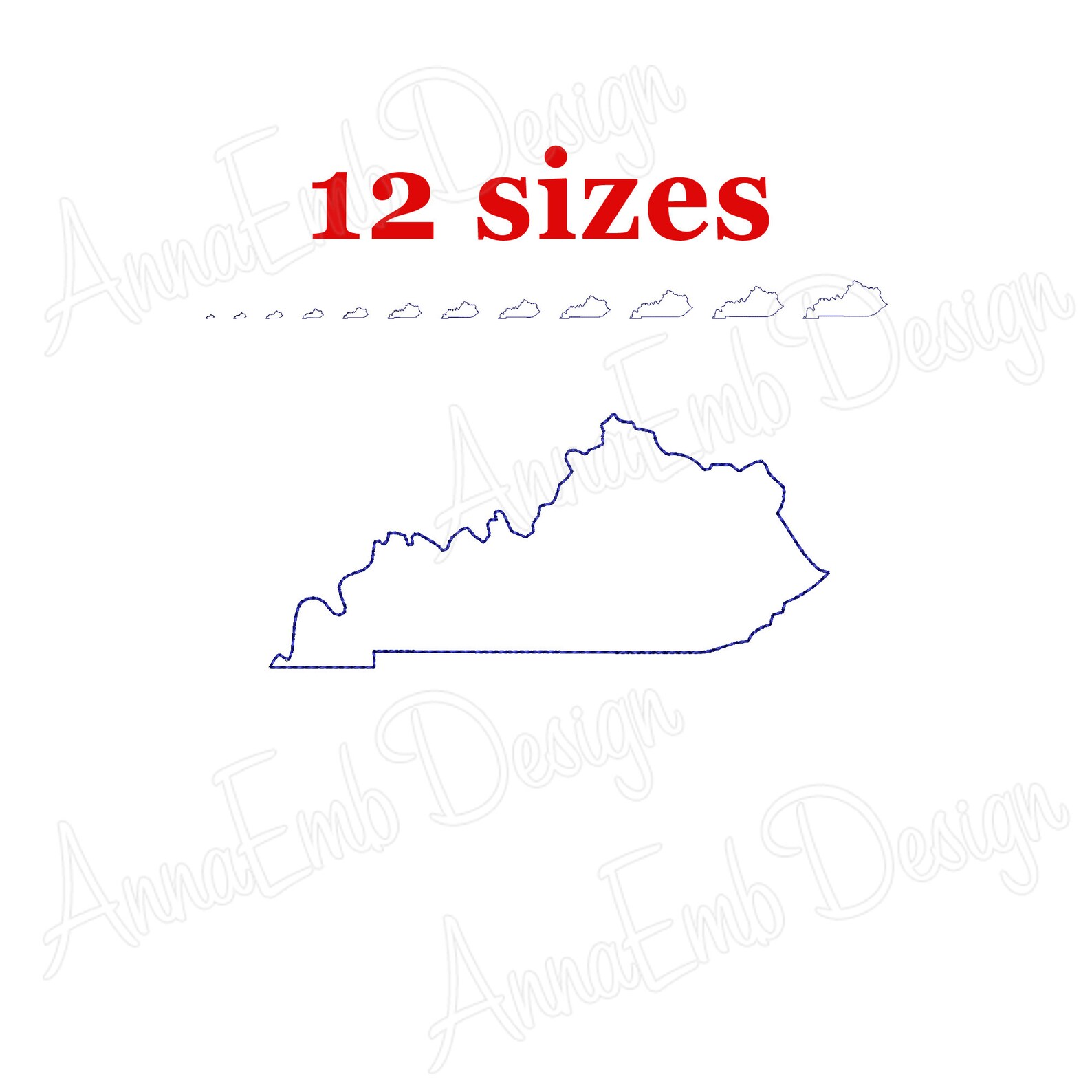 Kentucky Embroidery Design Kentucky State Design Machine Embroidery ...