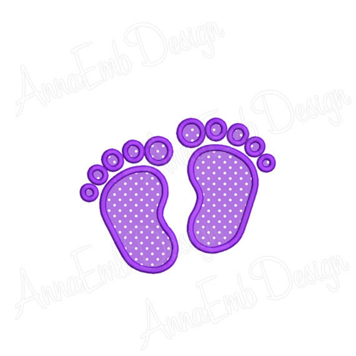 Baby Feet Applique Embroidery Design. Machine Embroidery | Etsy