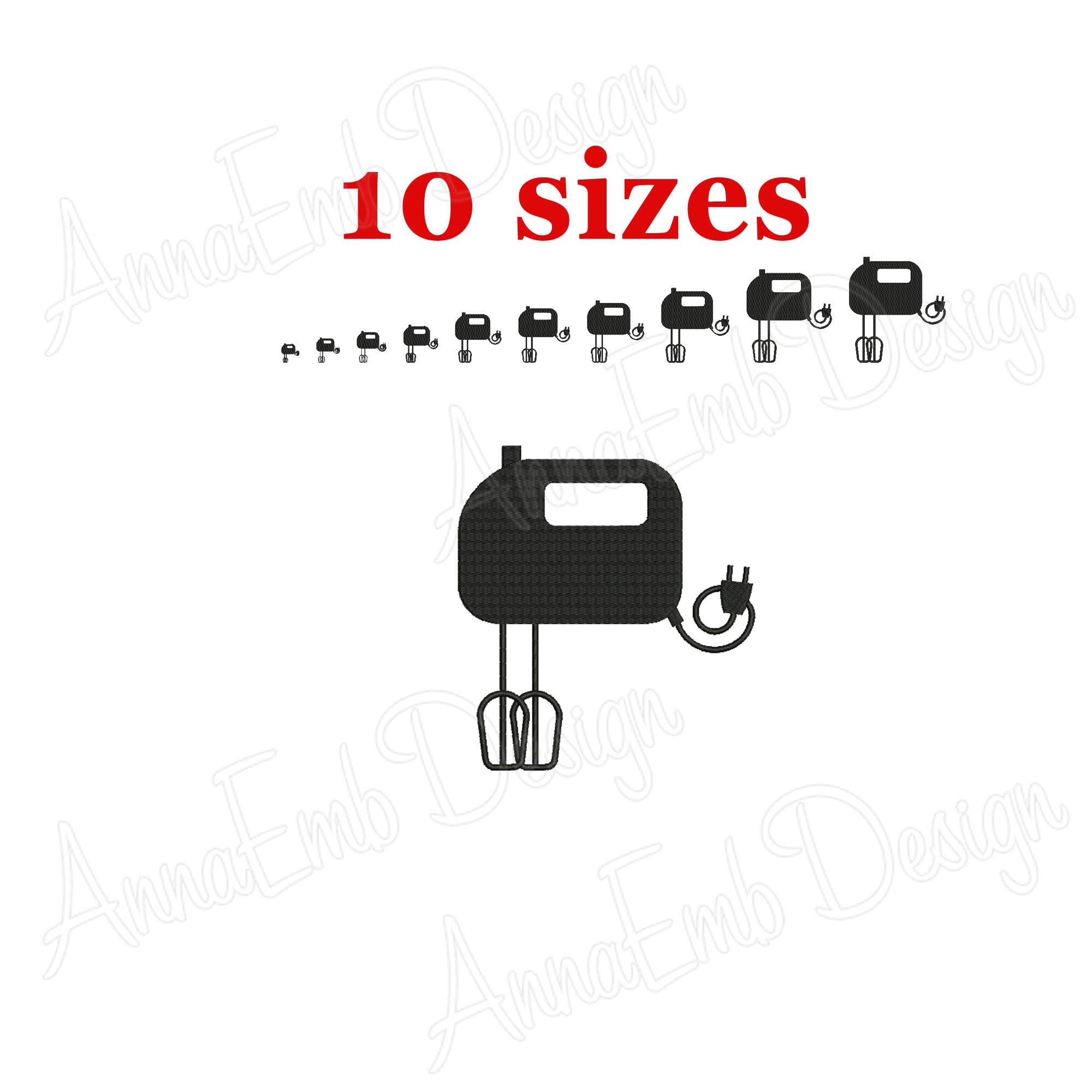 Kitchen Mixer Embroidery Design. Mini Kitchen Mixer. Machine Embroidery ...