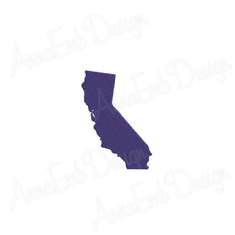 California Embroidery Design. California State Design. Machine - Etsy