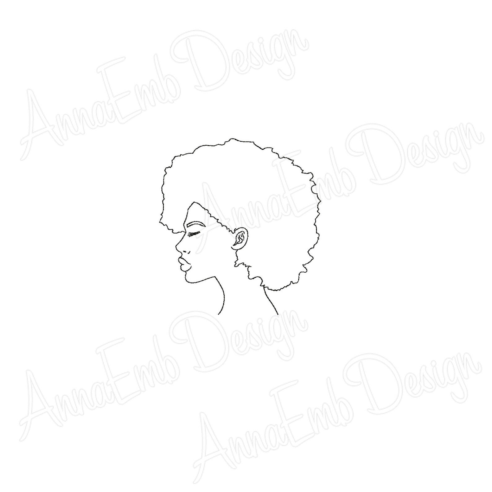 Woman Face Embroidery Design. Face Embroidery Design. Machine - Etsy