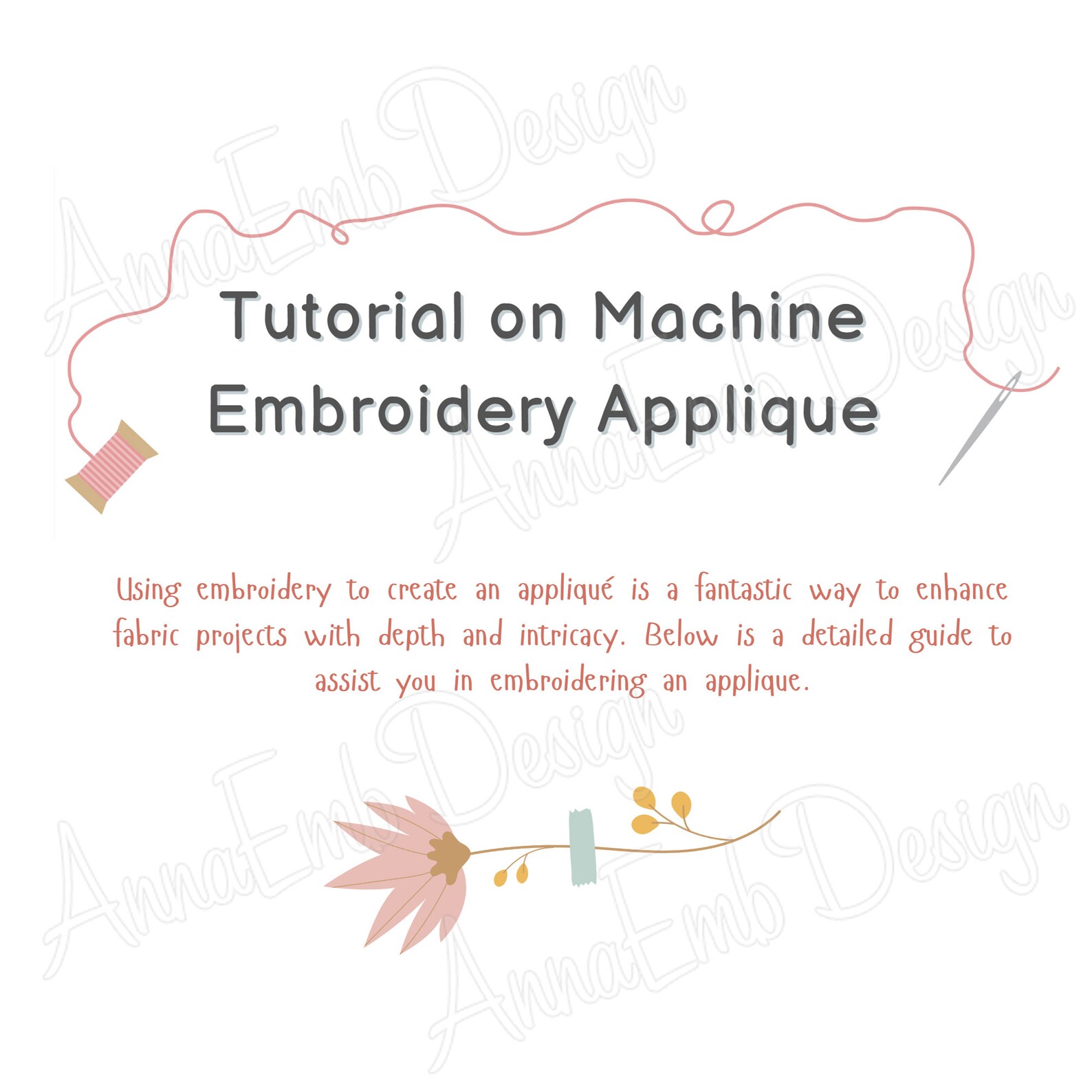 Step by Step Tutorial on Machine Embroidery Applique. Applique Machine ...