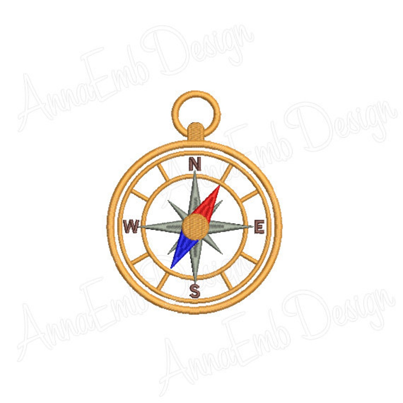 Compass Applique Embroidery design. Nautical Compass. Compass | Etsy