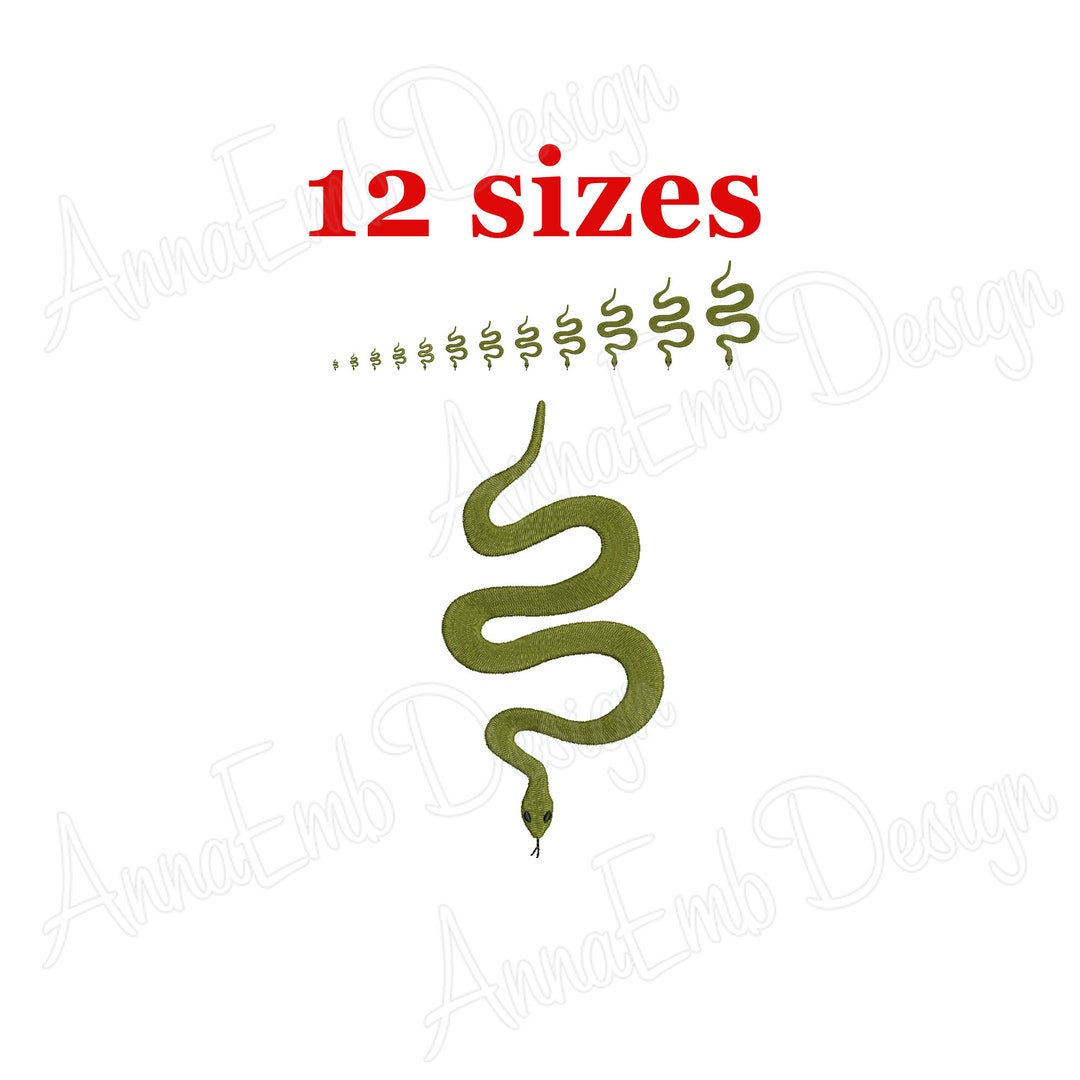 Snake Embroidery Design. Machine Embroidery Design. Snake Silhouette ...