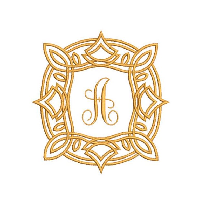 Monogram Border Embroidery Design. Frame Border Embroidery Design ...