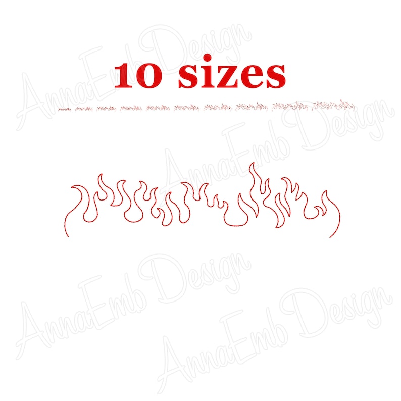 Flame Embroidery Design. Embroidery Design. Flame Design. Mini - Etsy