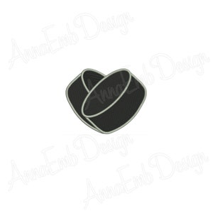 Heart Hockey Puck Embroidery Design Hockey Puck Design Machine ...