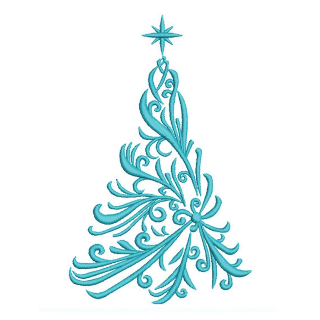 Christmas Tree Embroidery Design. Christmas Embroidery. Tree Embroidery ...