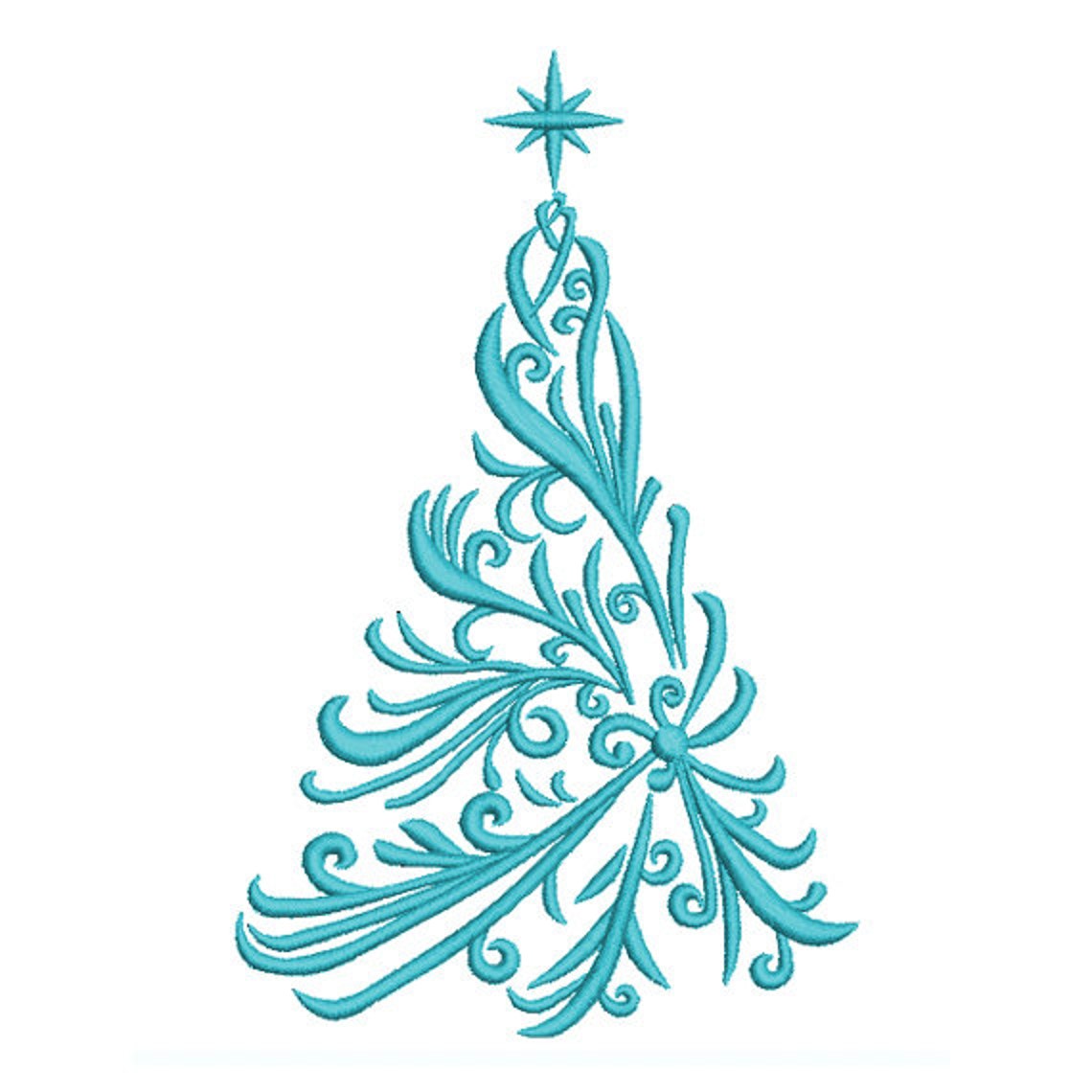 Christmas Tree Embroidery Design. Christmas Embroidery. Tree - Etsy