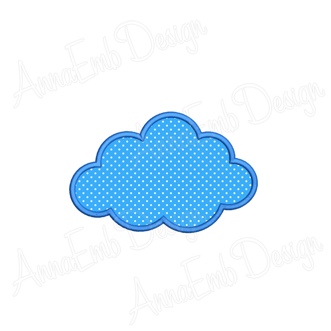 Cloud Applique Embroidery Design. Cloud Embroidery Design. - Etsy