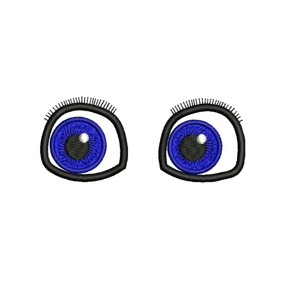 Eyes Embroidery Design. Eye Applique. Face Machine Embroidery | Etsy